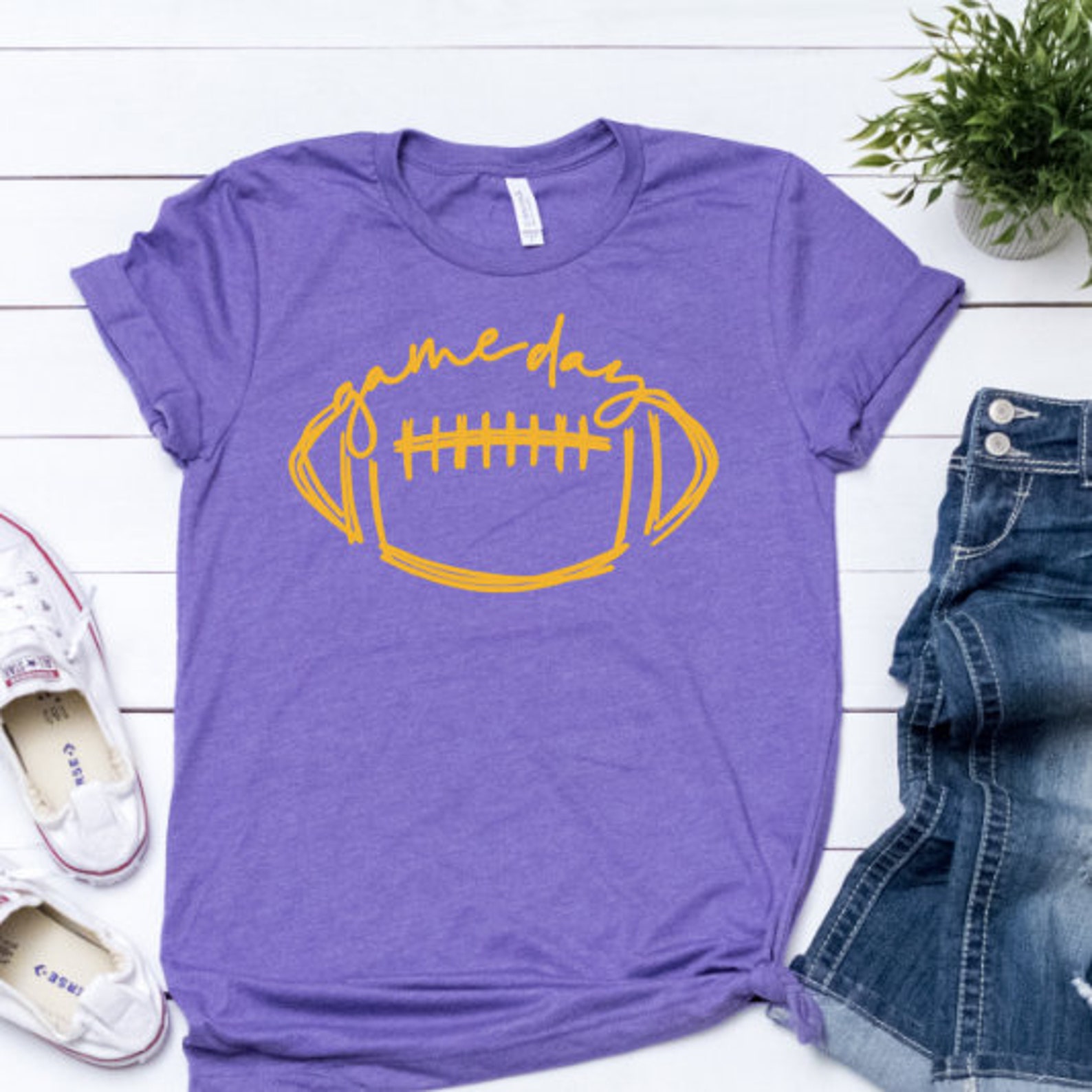 Game Day // Bella Canvas // Football Graphic Tee Screenprint - Etsy