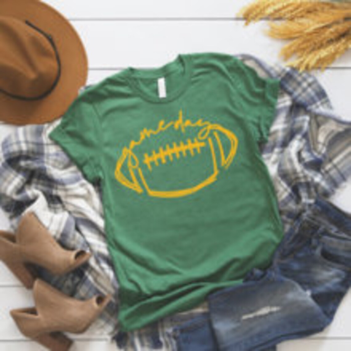 Game Day // Bella Canvas // Football Graphic Tee Screenprint - Etsy
