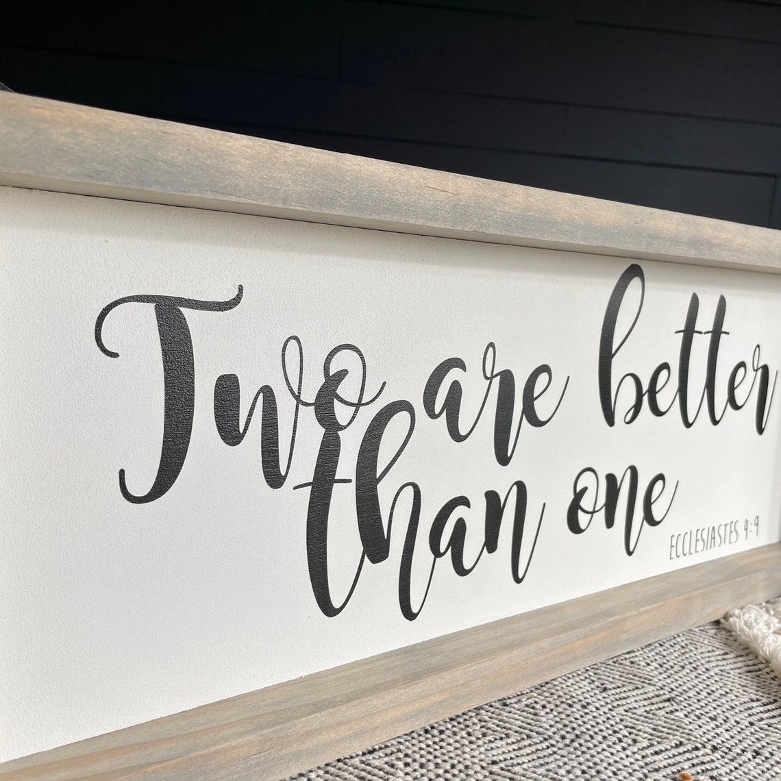 Two Are Better Than One wood Sign Boxed Sign Framed Sign - Etsy