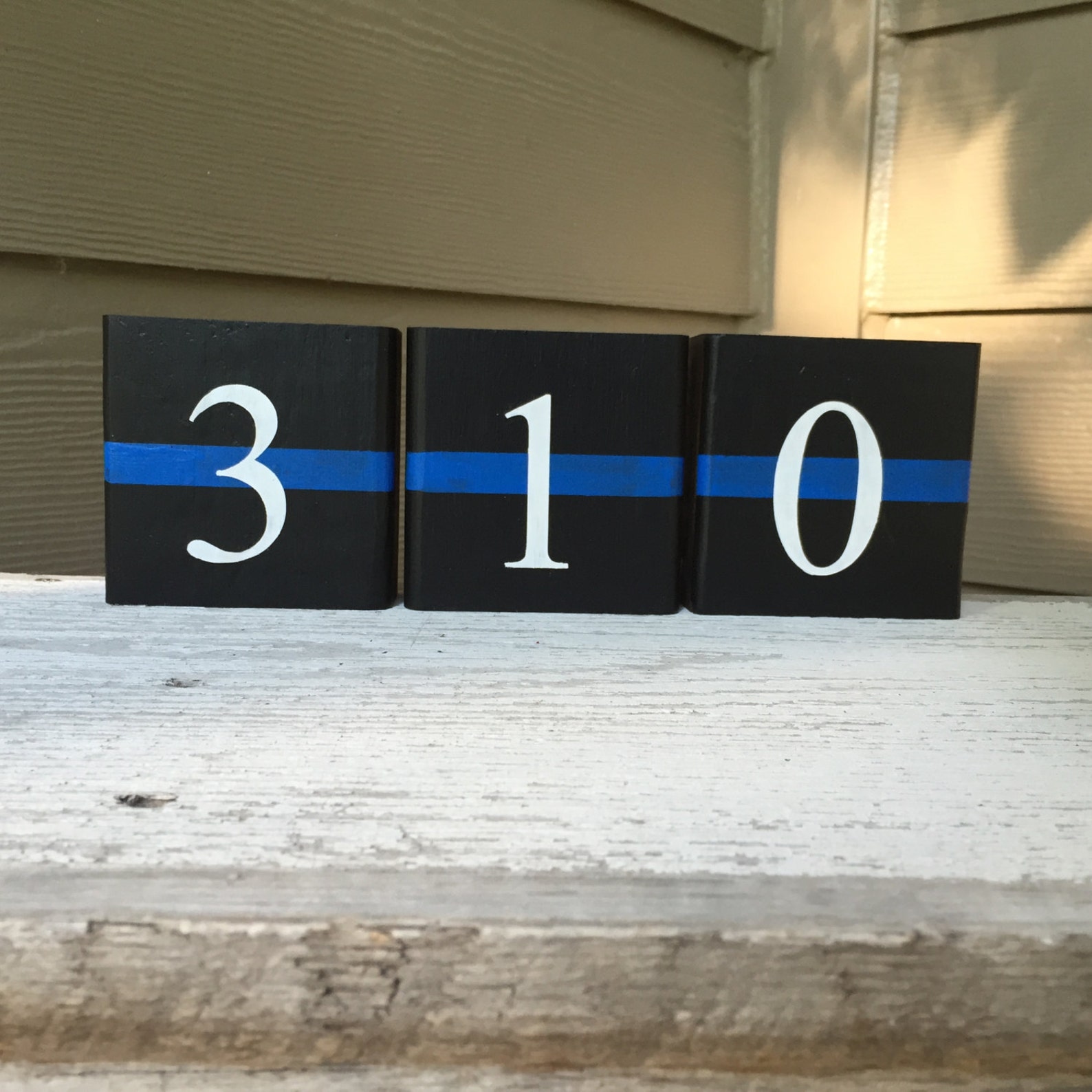 LEO Law Enforcement Badge Numbers Home Decor Wood Blocks - Etsy