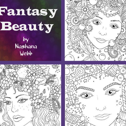 Morgan Le Fay Fantasy Portrait Coloring Page by Maria J. | Etsy