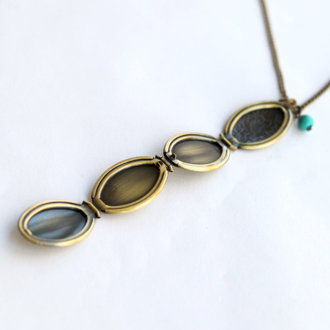 Locket Pendant Necklaceantique Brass Locket Necklace With | Etsy