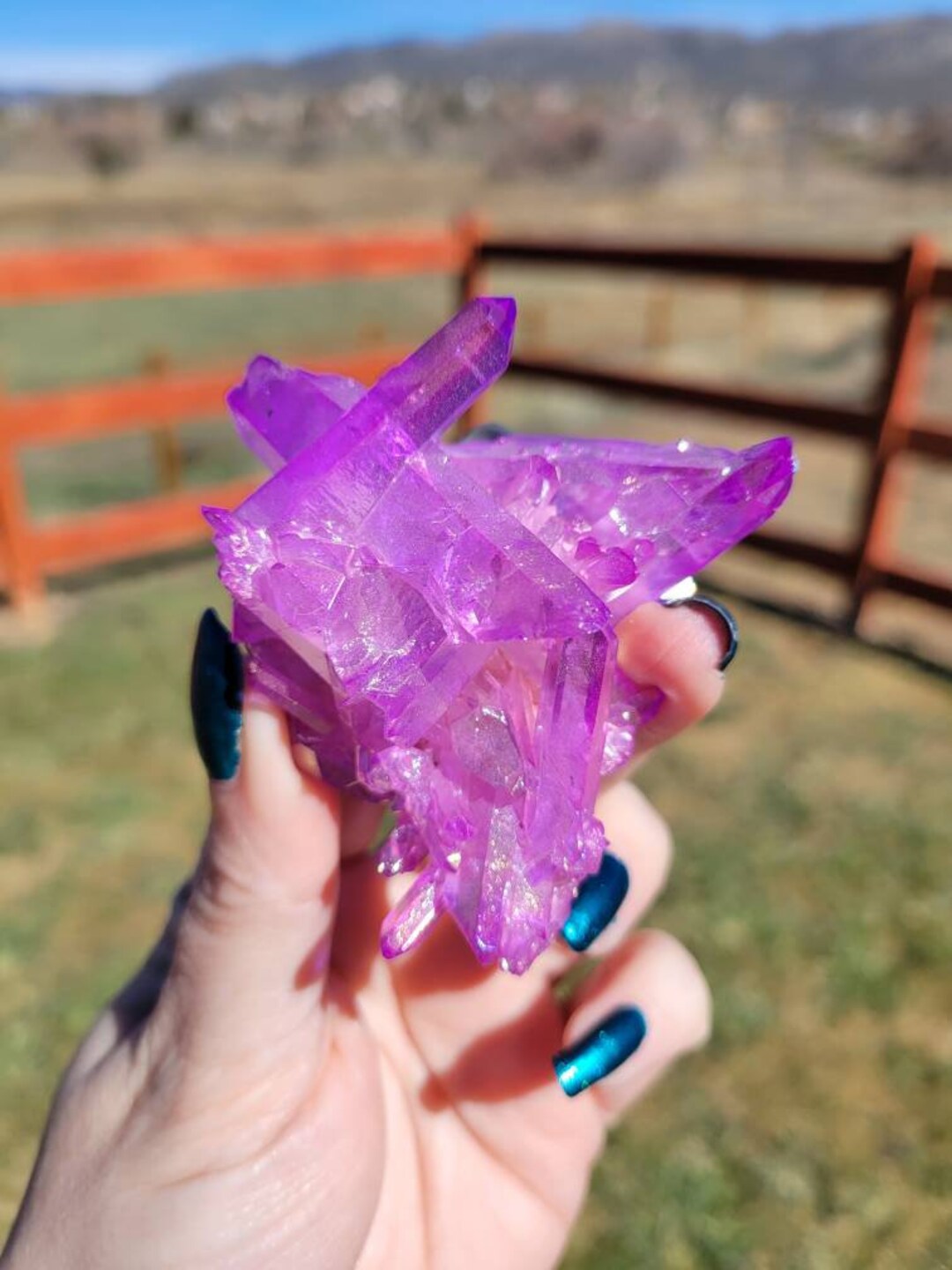 Lavender Aura Quartz, High Grade, Quartz Crystal - Etsy
