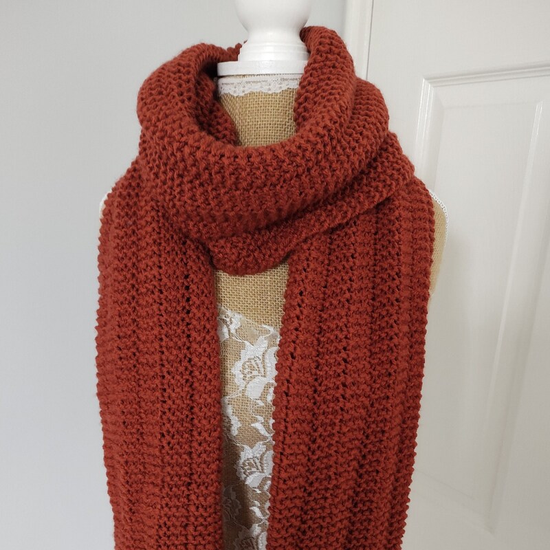 Burnt Orange Scarf - Etsy