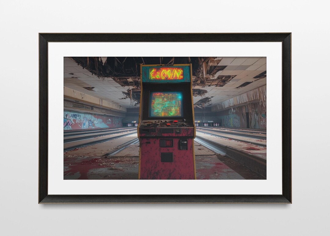 Sci-fi Arcade Art, Retro, Steampunk, Futuristic, 80s, Dystopian, Wall ...