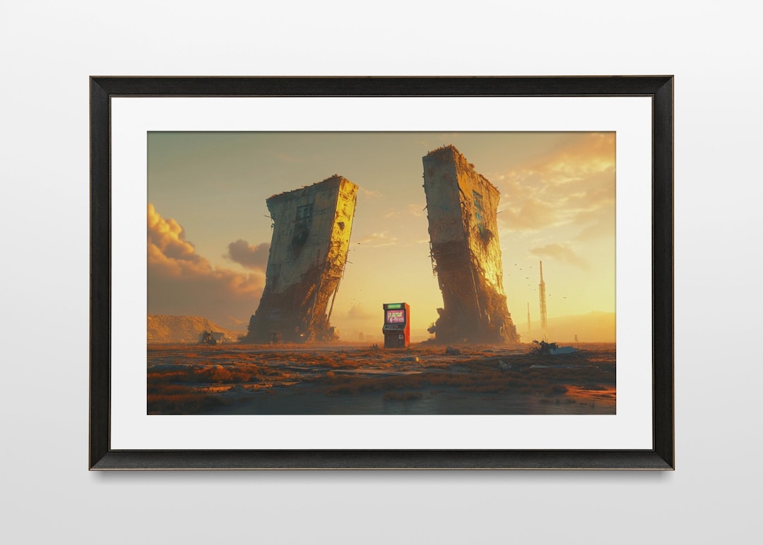 Sci-fi Arcade Art, Retro, Steampunk, Futuristic, 80s, Dystopian, Wall ...