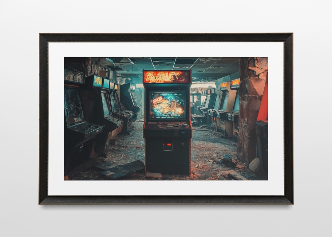 Sci-fi Arcade Art, Retro, Steampunk, Futuristic, 80s, Dystopian, Wall ...