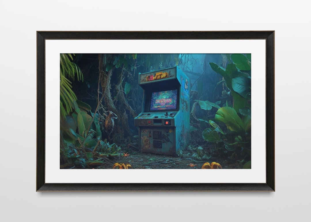 Sci-fi Arcade Art Print: Retro Steampunk Dystopian Game (digital ...