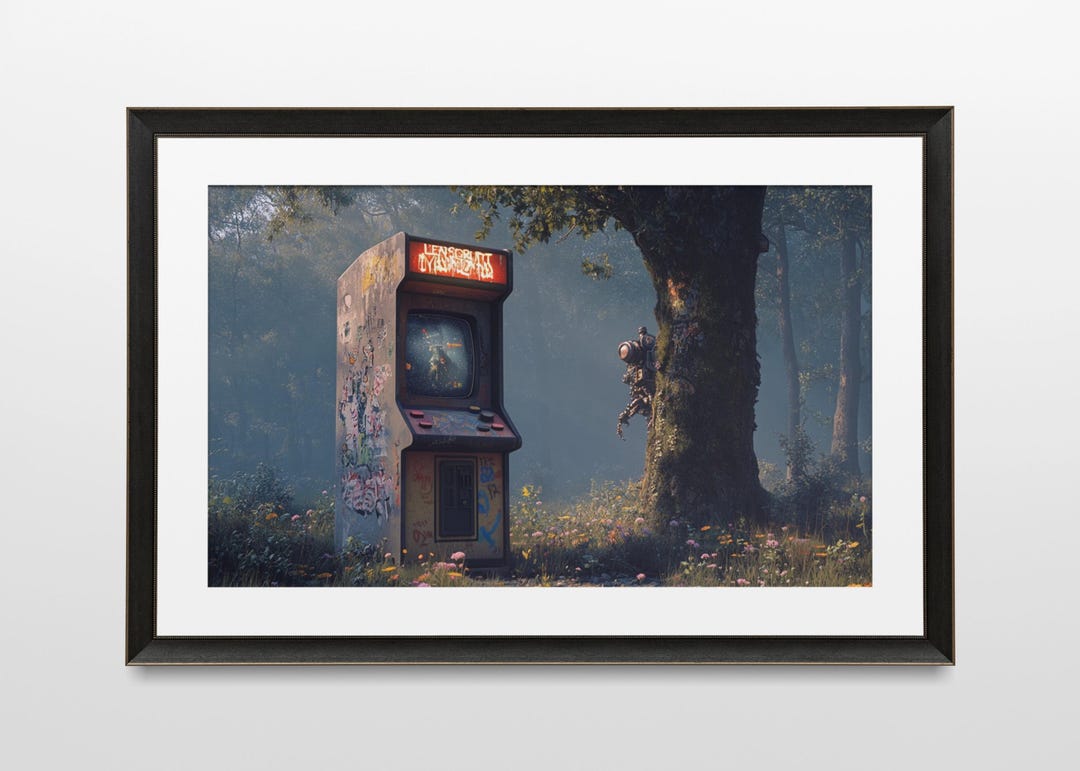 Sci-fi Arcade Art Print: Retro Steampunk Dystopian (digital Download ...