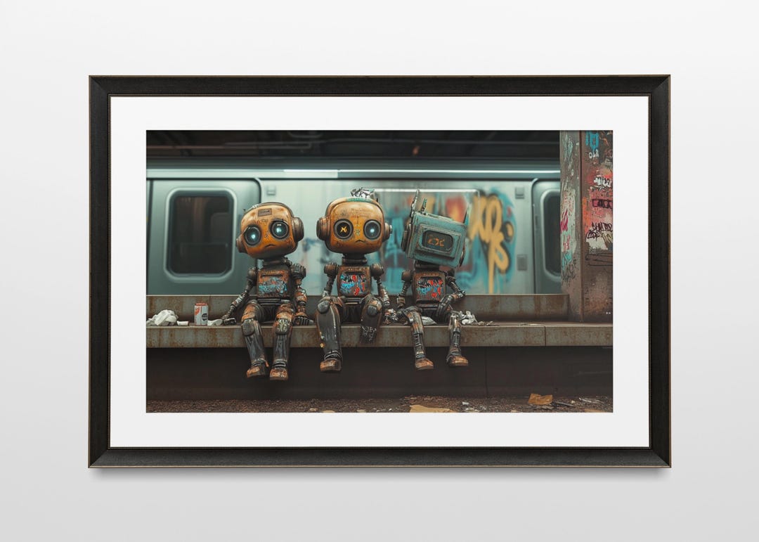 Sci-fi Art, Robot, Retro, Steampunk, Futuristic, 80s, Dystopian, Wall ...