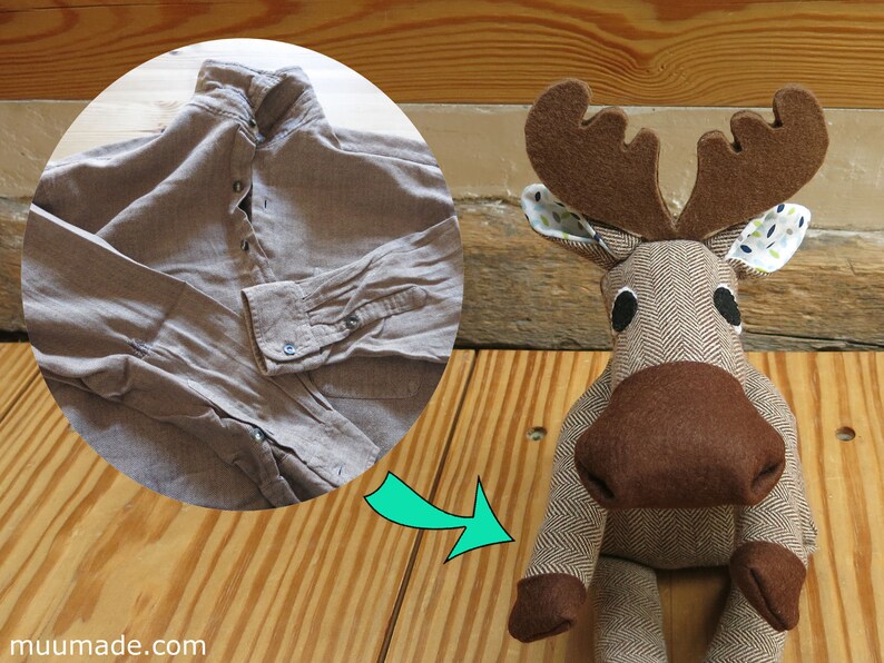 Moose Sewing pattern Reindeer Caribou Deer Stuffed Animal | Etsy