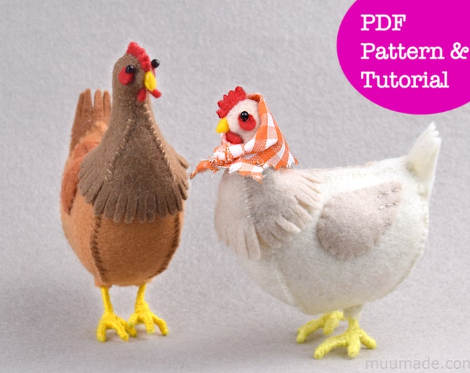 Pride of the Hen House Cloth Rooster PATTERN CG97 - Etsy