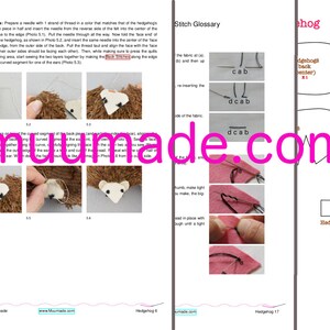 Hedgehog Sewing Pattern, Felt Animal Pattern, DIY Craft Project ...