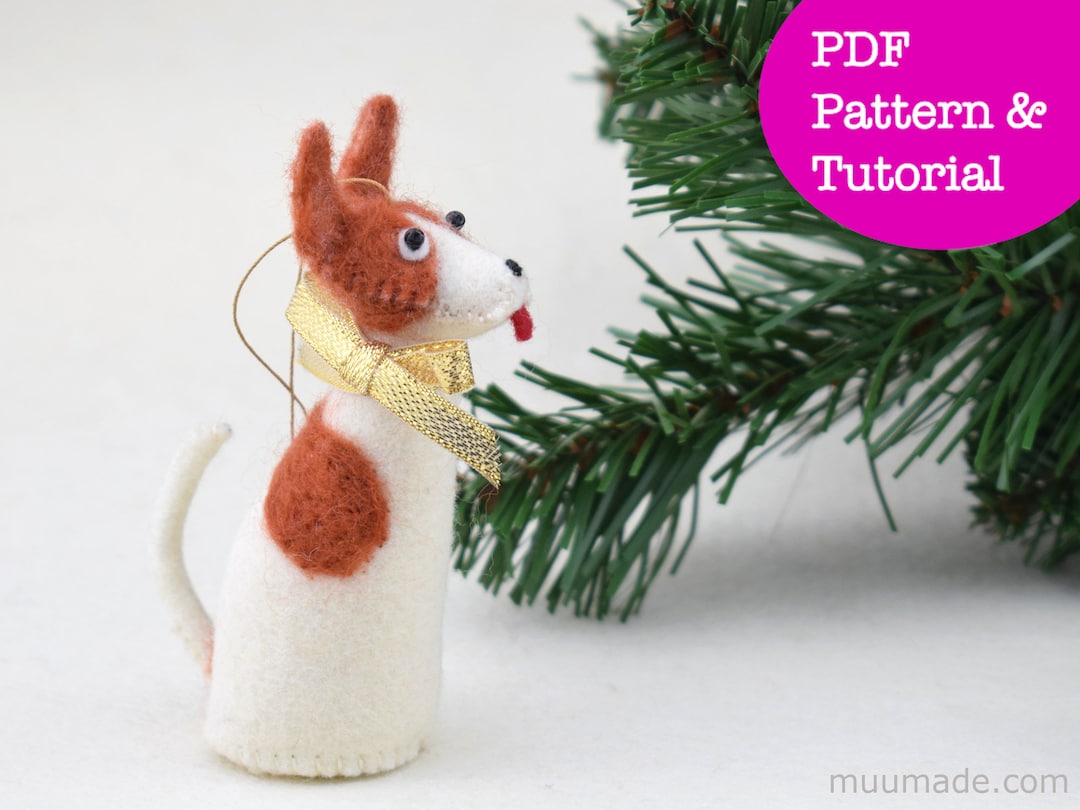 Dog Sewing Pattern, Felt Animal Pattern, Dog Gift, DIY Easy Craft ...