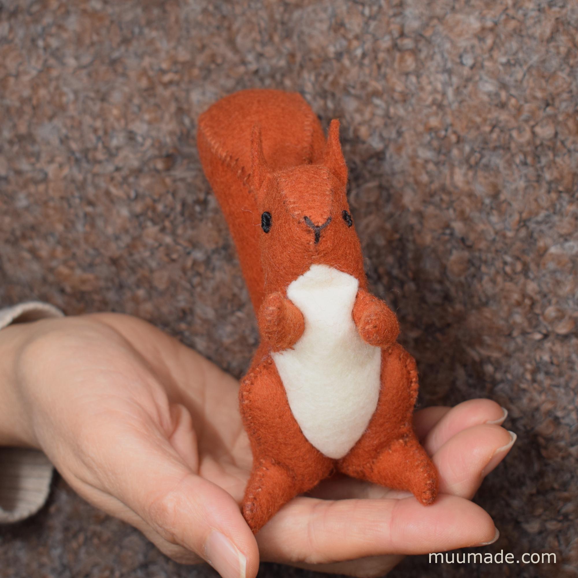 Felt Squirrel Sewing Pattern: Forest Animal Toy, DIY Home Decor (PDF ...
