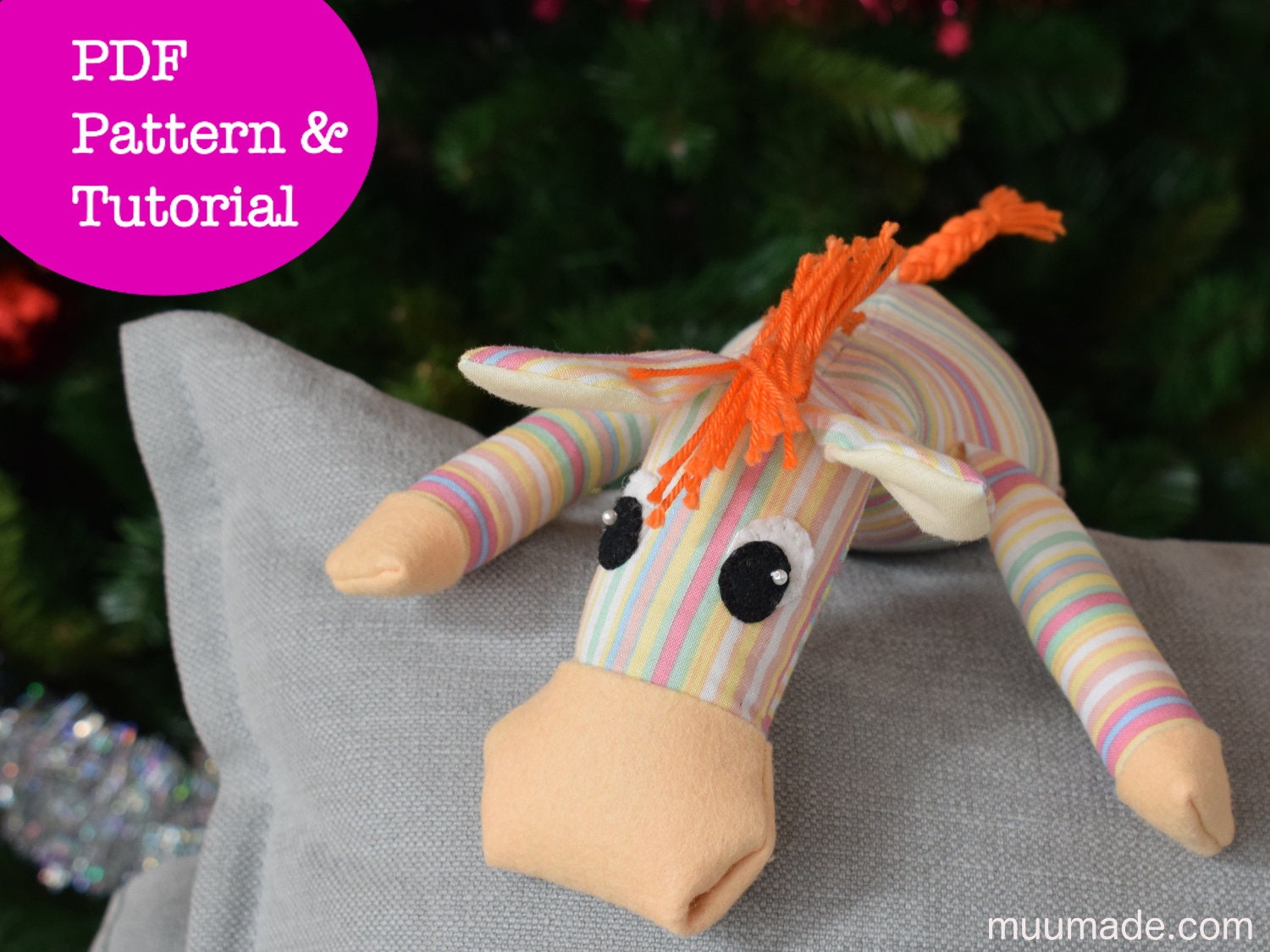 Horse Sewing Pattern Zebra Stuffed Animal Pattern Handmade | Etsy