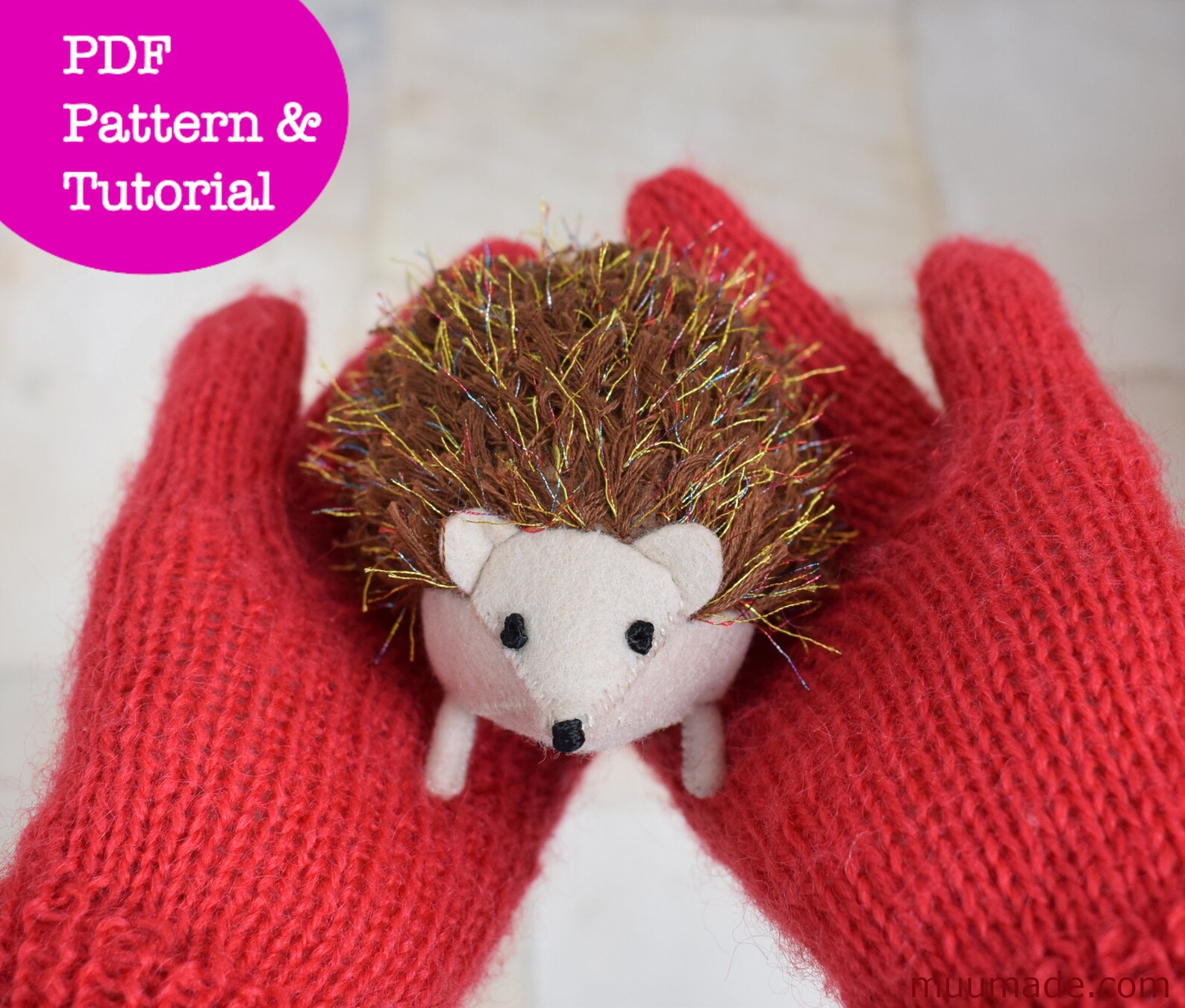 Hedgehog Sewing Pattern Felt Animal Pattern DIY Craft - Etsy