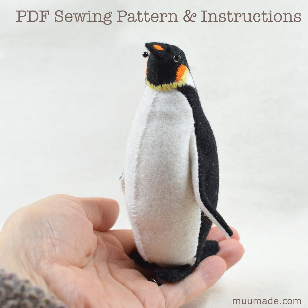 Felt Penguin Sewing Pattern: DIY Toy Ornament (PDF Tutorial in English ...