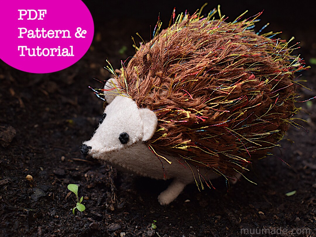 Hedgehog Sewing Pattern Felt Animal Pattern DIY Craft - Etsy