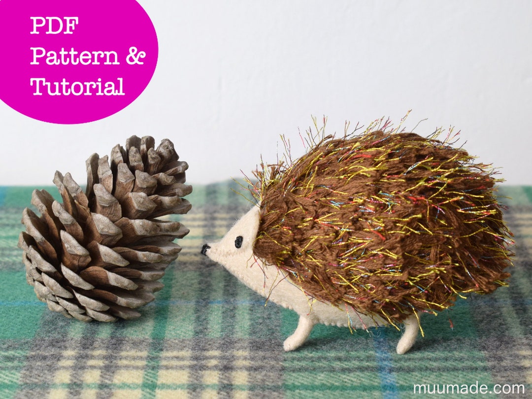 Hedgehog Sewing Pattern, Felt Animal Pattern, DIY Craft Project ...