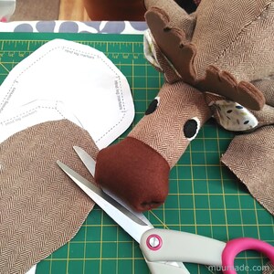 Moose Sewing Pattern, Reindeer, Caribou, Stuffed Animal Sewing Pattern ...