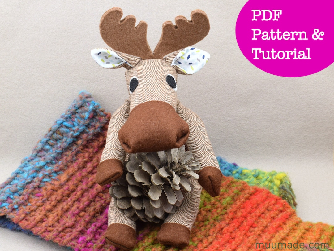 Moose Sewing Pattern Reindeer Caribou Stuffed Animal Sewing - Etsy