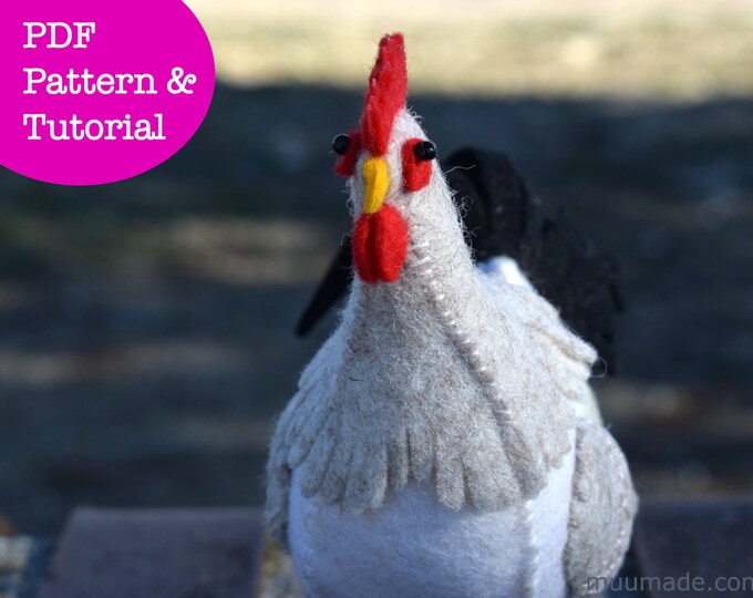 Profile of a Rooster Rooster Doll PATTERN CG104 - Etsy