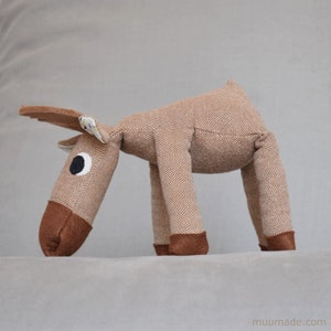 Moose Sewing Pattern, Reindeer, Caribou, Stuffed Animal Sewing Pattern ...
