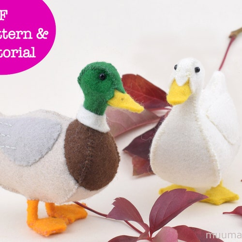Duck Sewing Pattern Felt Animal Pattern Stuffed Animal - Etsy Israel