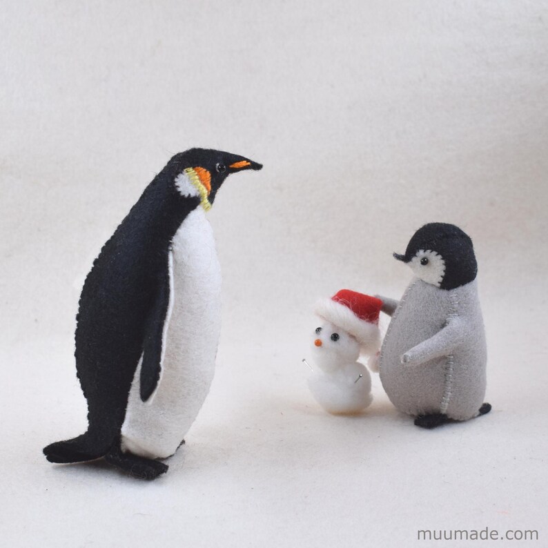 Felt Penguin Sewing Pattern Bundle: DIY Sea Animal Family Decor (PDF ...