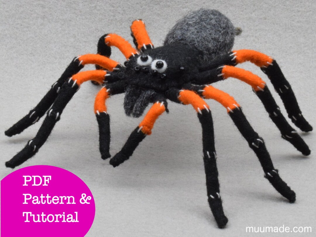 Spider Sewing Pattern Felt Animal Pattern Stuffed Animal - Etsy