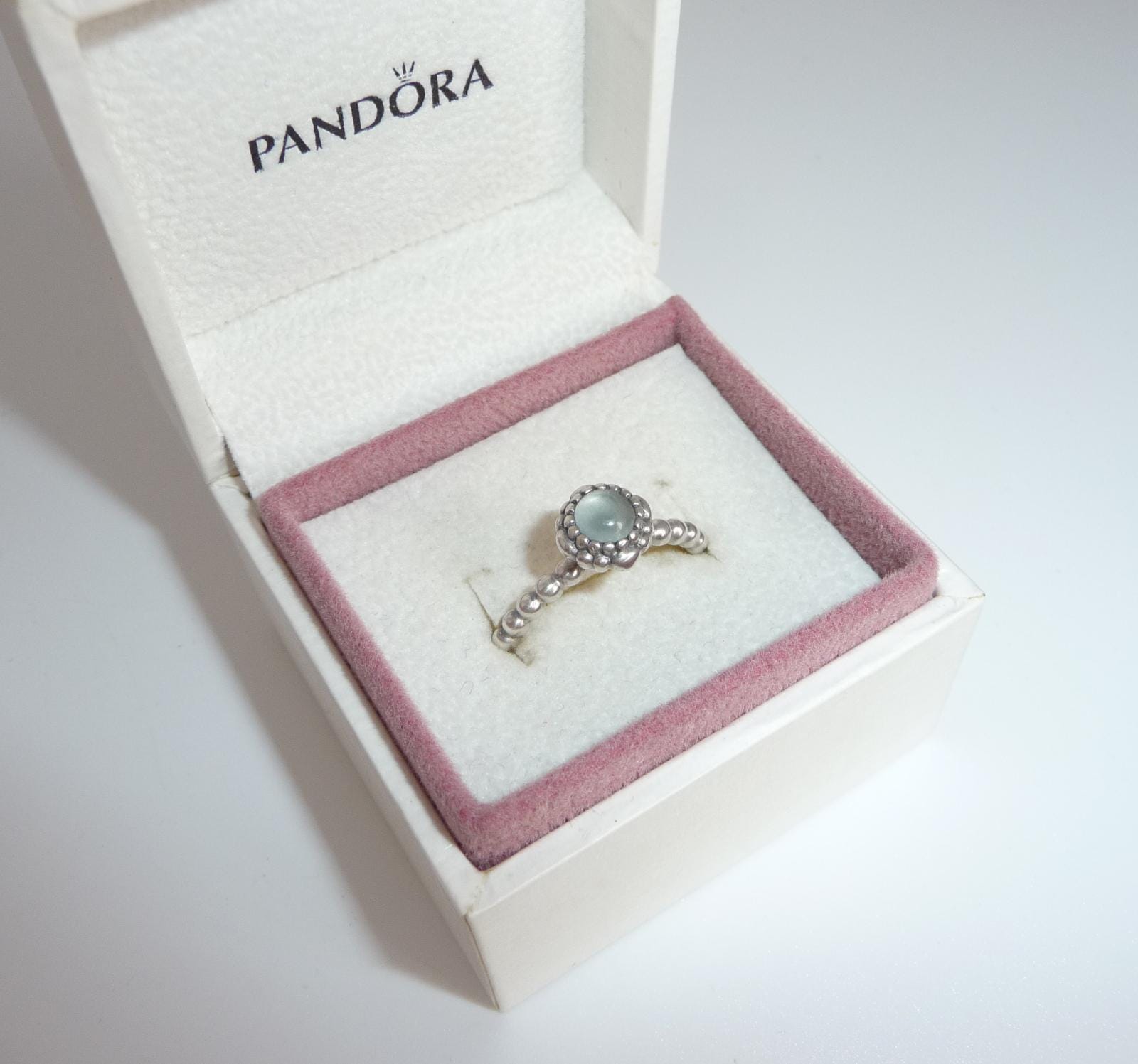 Pandora Sterling Silver June Moonstone Birthstone Ring – Size Q (S925 ...