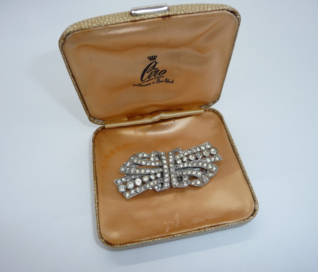 Fabulous Vintage Art Deco Ciro Signed CP England Diamante Rhinestone ...
