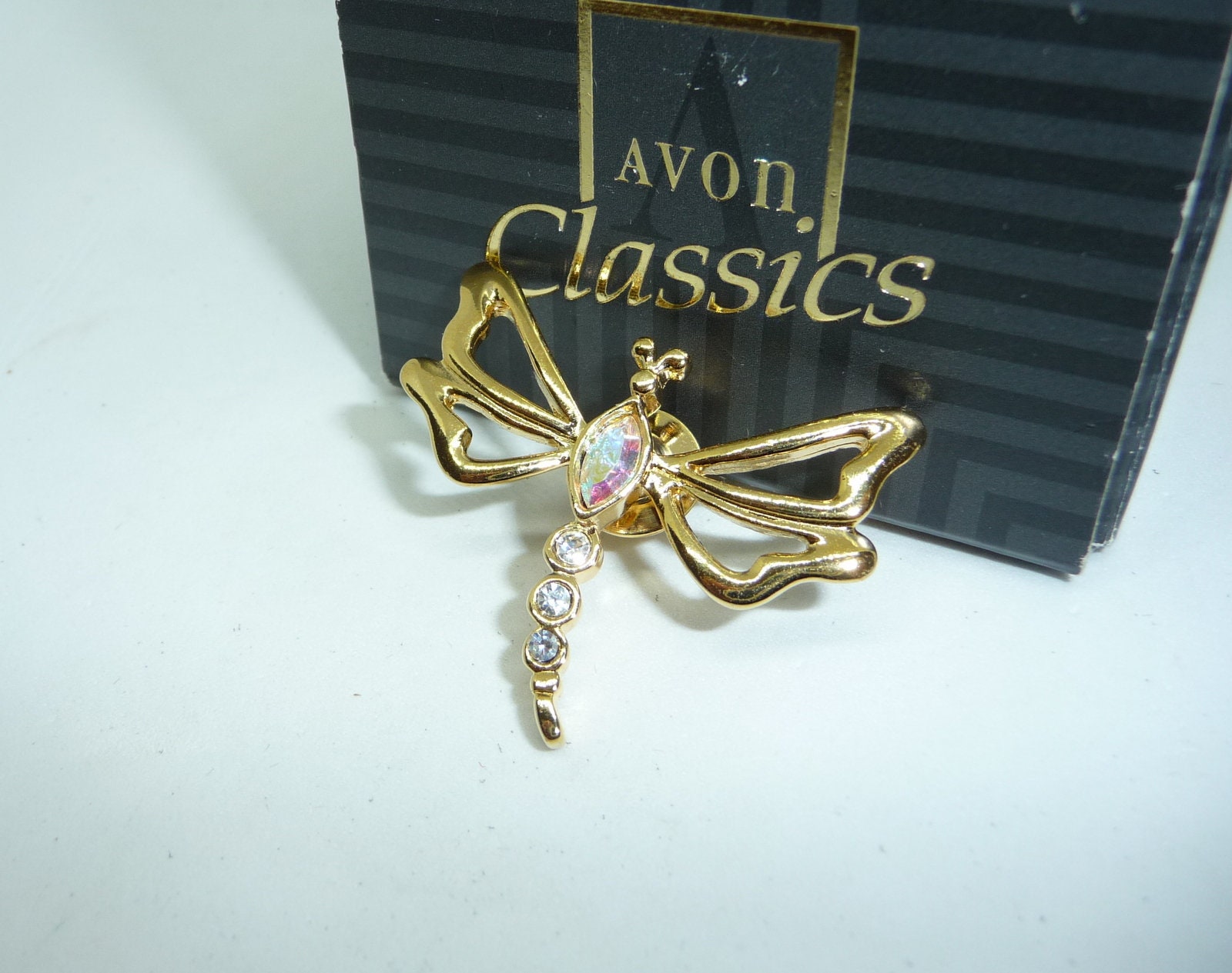 Lovely Boxed Vintage Avon Classics Gold Plated Crystal Set - Etsy