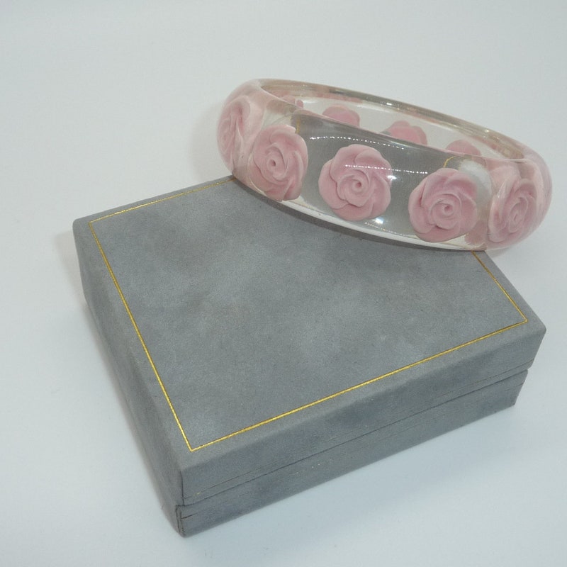 Pink Lucite Bangle - Etsy