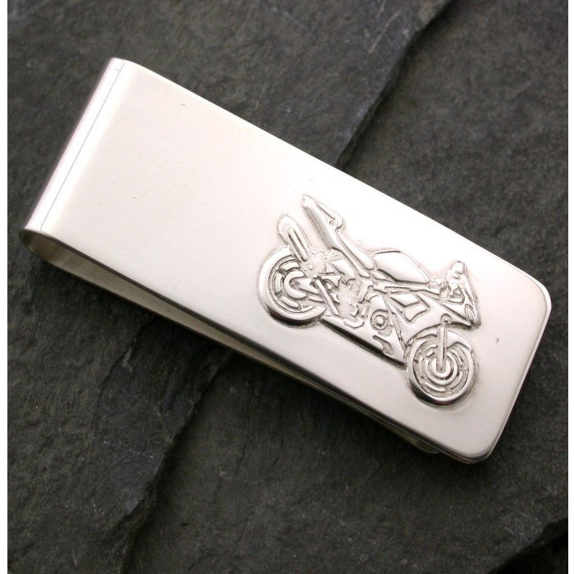 Sterling Silver Motorbike Money Clip | Etsy