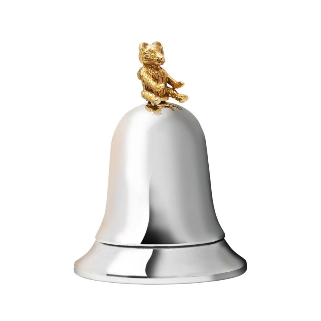 Sterling Silver Bear Tooth Keepsake Box: Gold Plated Bear, Engraving ...