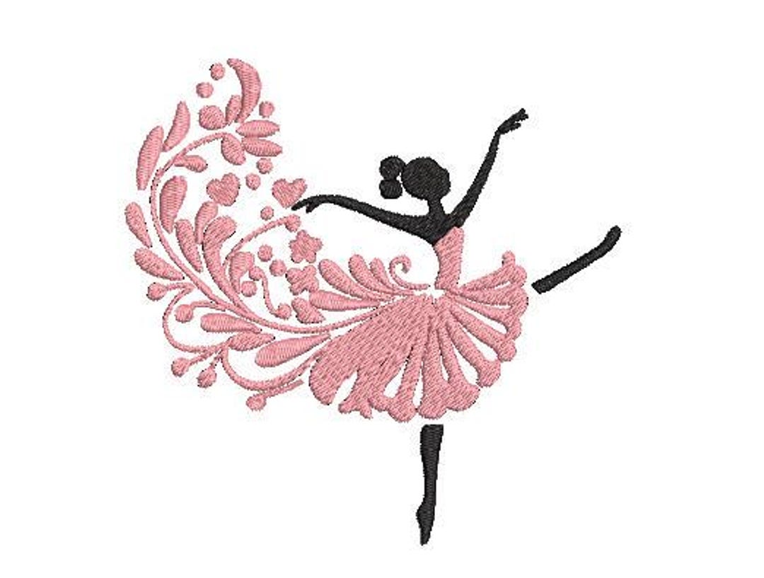 Ballerina Machine Embroidery Design, Embroidery Pattern, Dance, Music ...