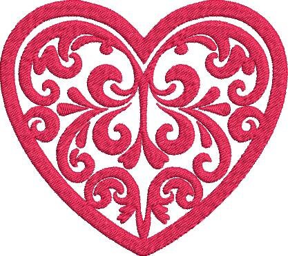 Heart Ornament Machine Embroidery Design - Etsy