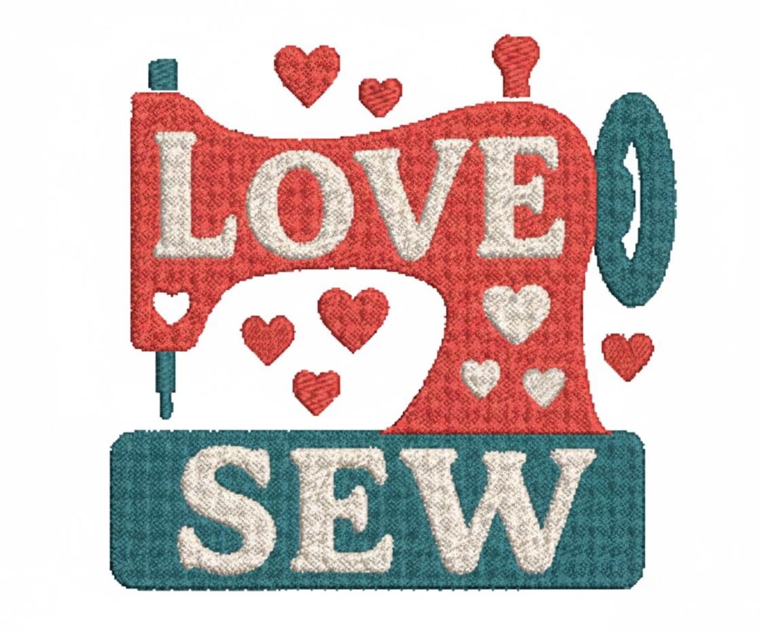 Love to Sew Embroidery Design | Sewing Machine Pattern | 4x4, 5x7 Hoop ...