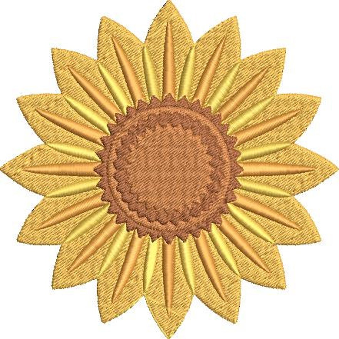 Sunflower Machine Embroidery Design, Floral Embroidery, Embroidery File ...