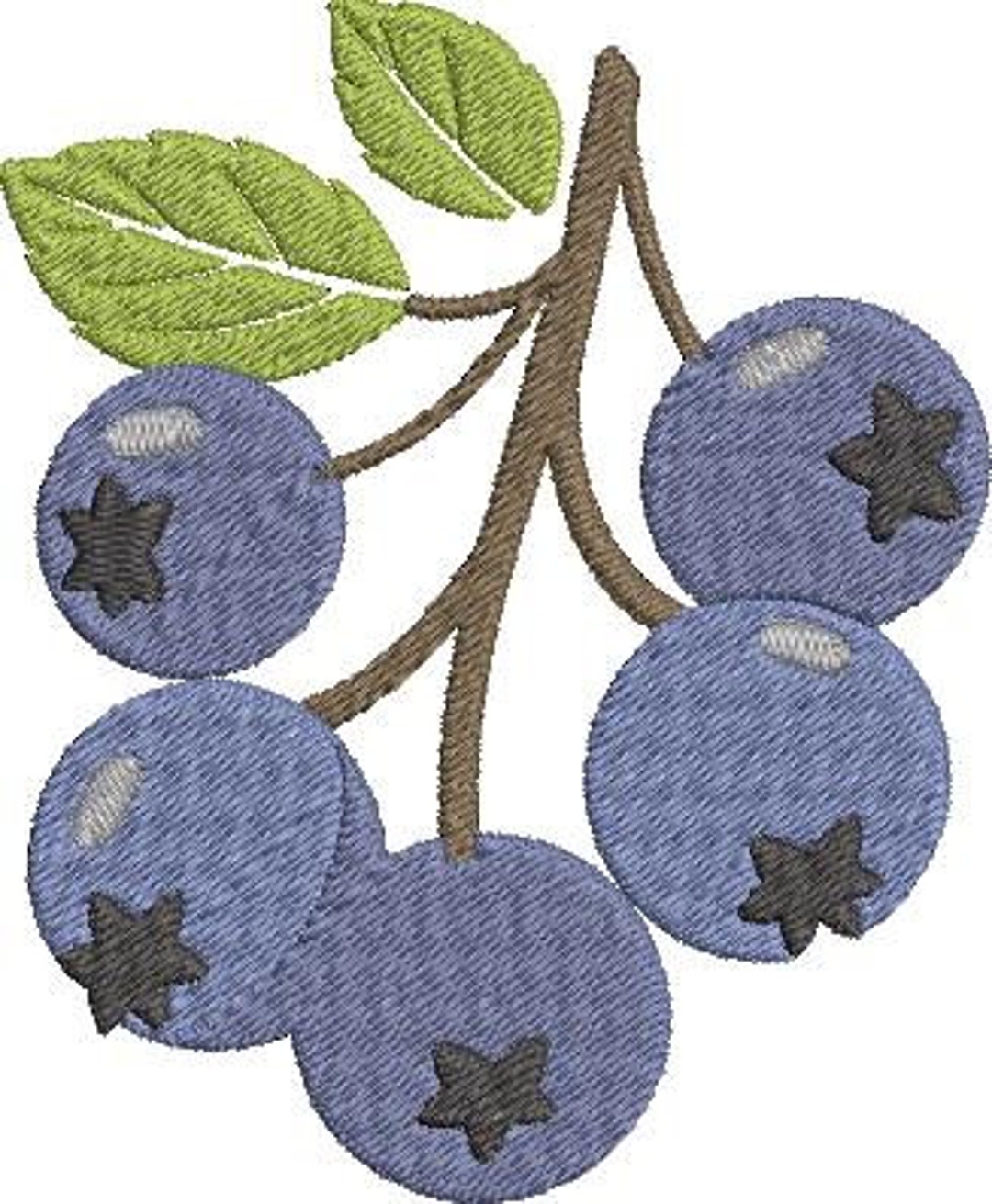 Blueberry Machine Embroidery Design - Etsy