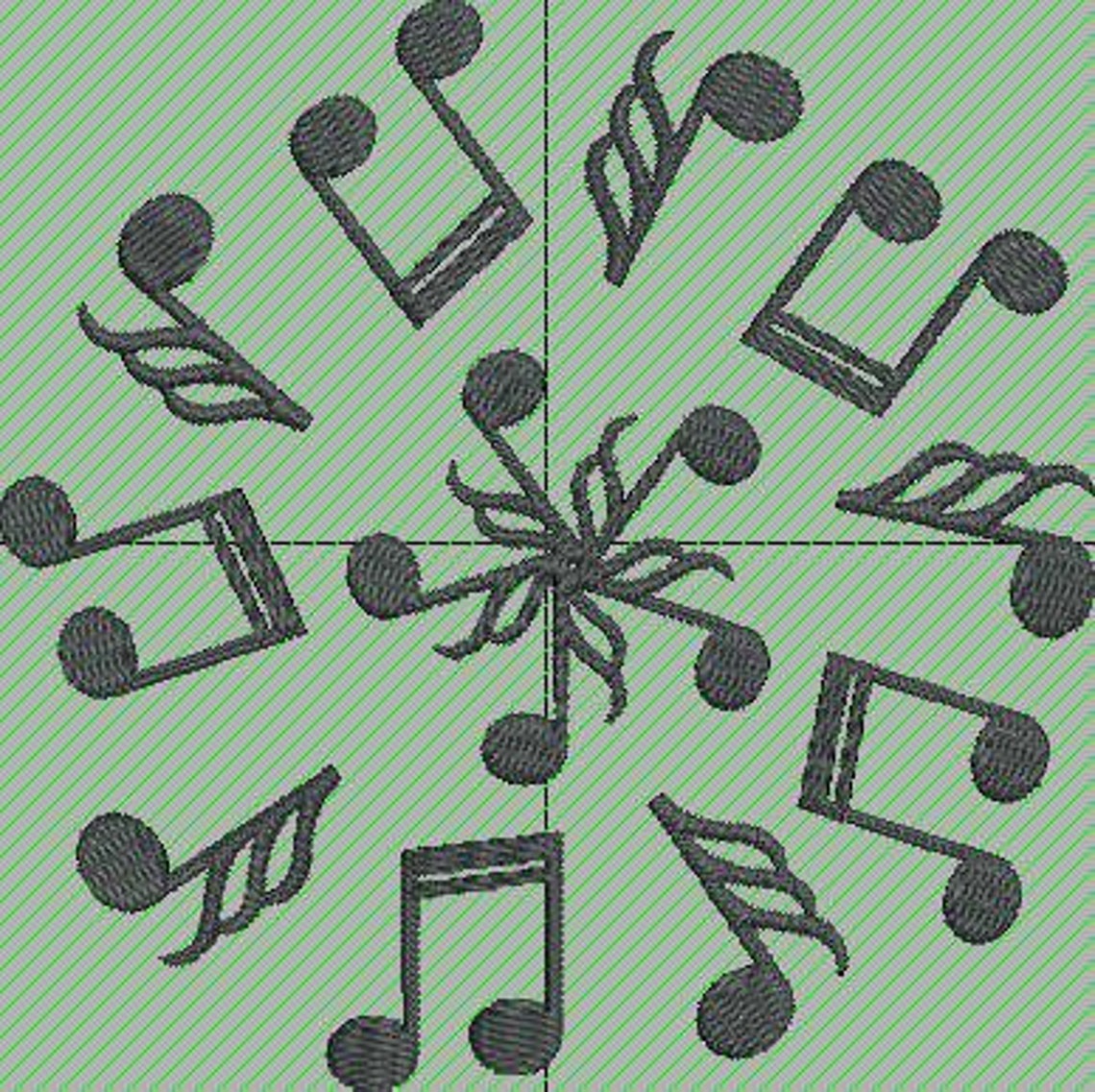 Music Notes, Machine Embroidery Design, Embroidery Designs, Embroidery ...