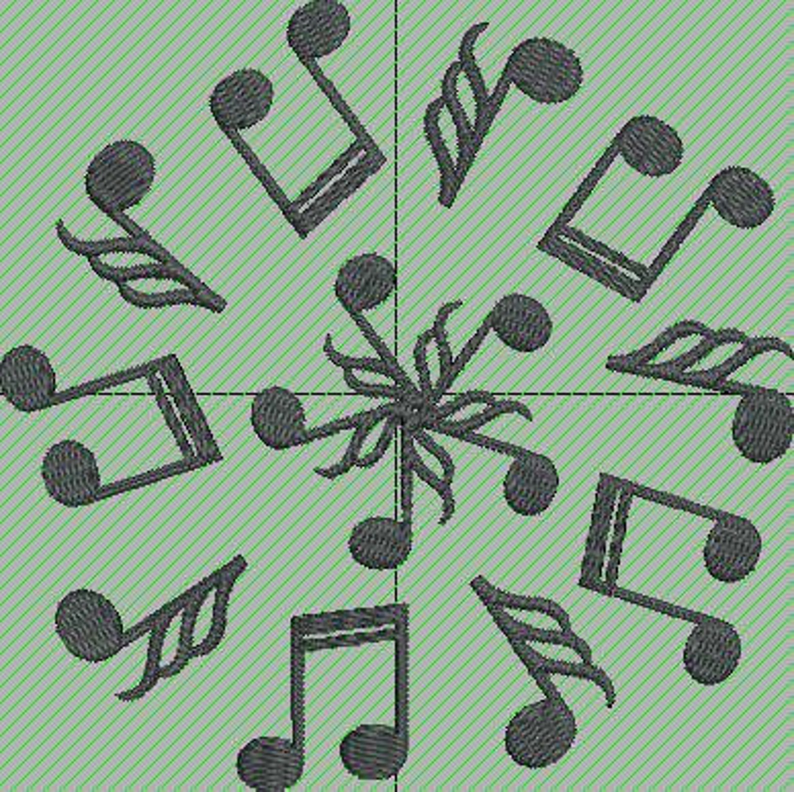 Music Notes, Machine Embroidery Design, Embroidery Designs, Embroidery ...