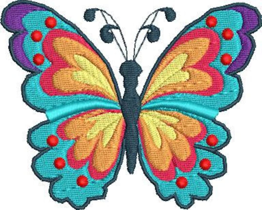 Butterfly Machine Embroidery Design, Embroidery Pattern, Nature ...
