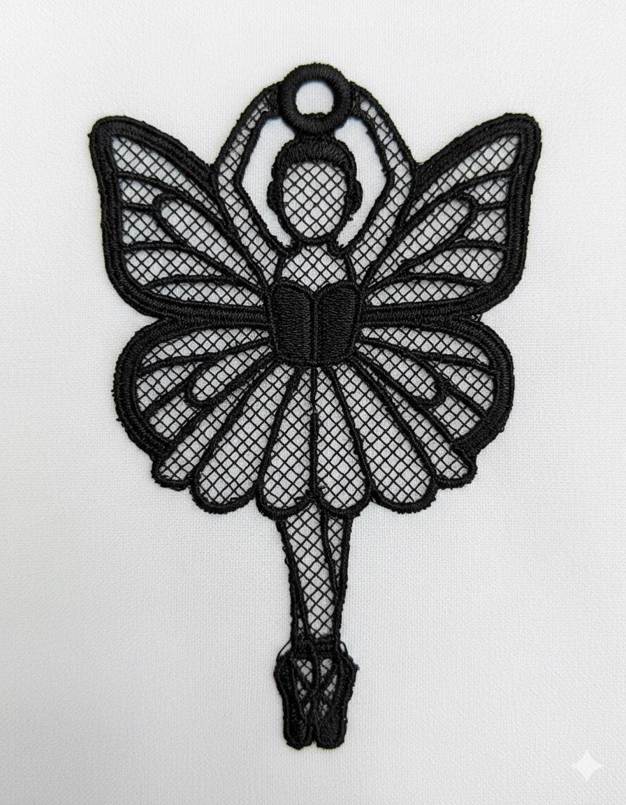 FSL Ballerina Ornament Embroidery Design - Free Standing Lace Ballet ...