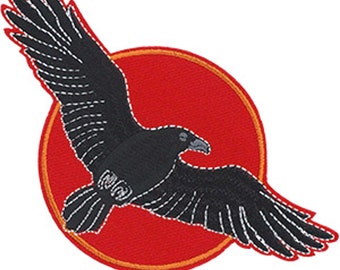 Raven on Skull Embroidered Patch Iron on Applique - Etsy