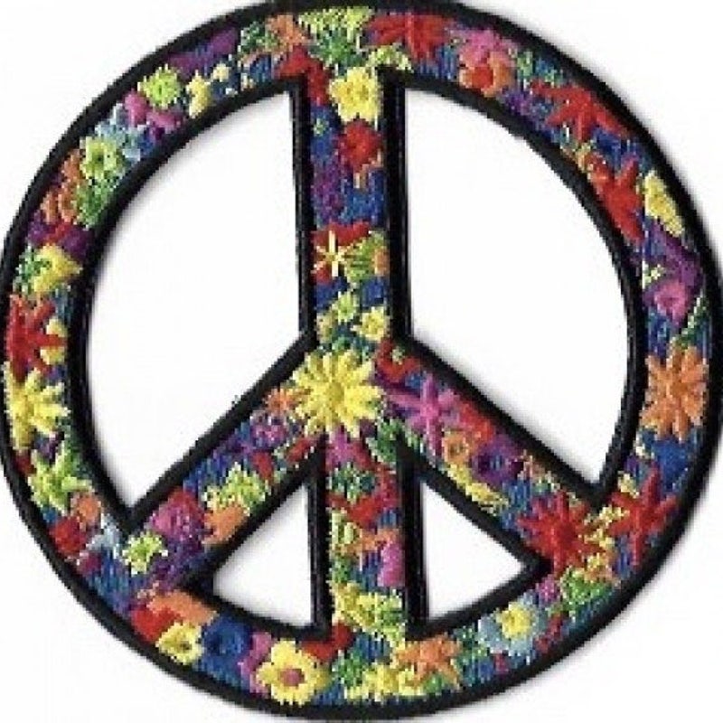 Peace Sign Applique - Etsy