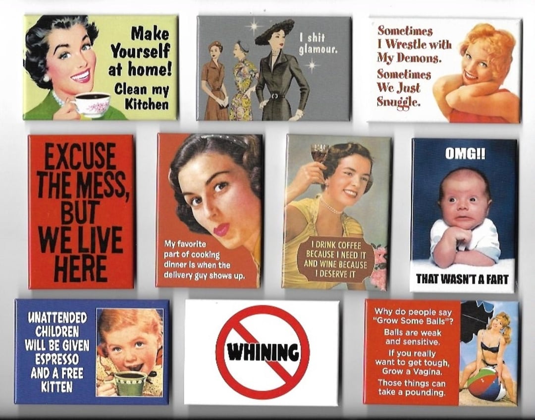 Funny Fridge Magnets | Retro, Witty, Arty Magnets | Sarcastic Magnets ...