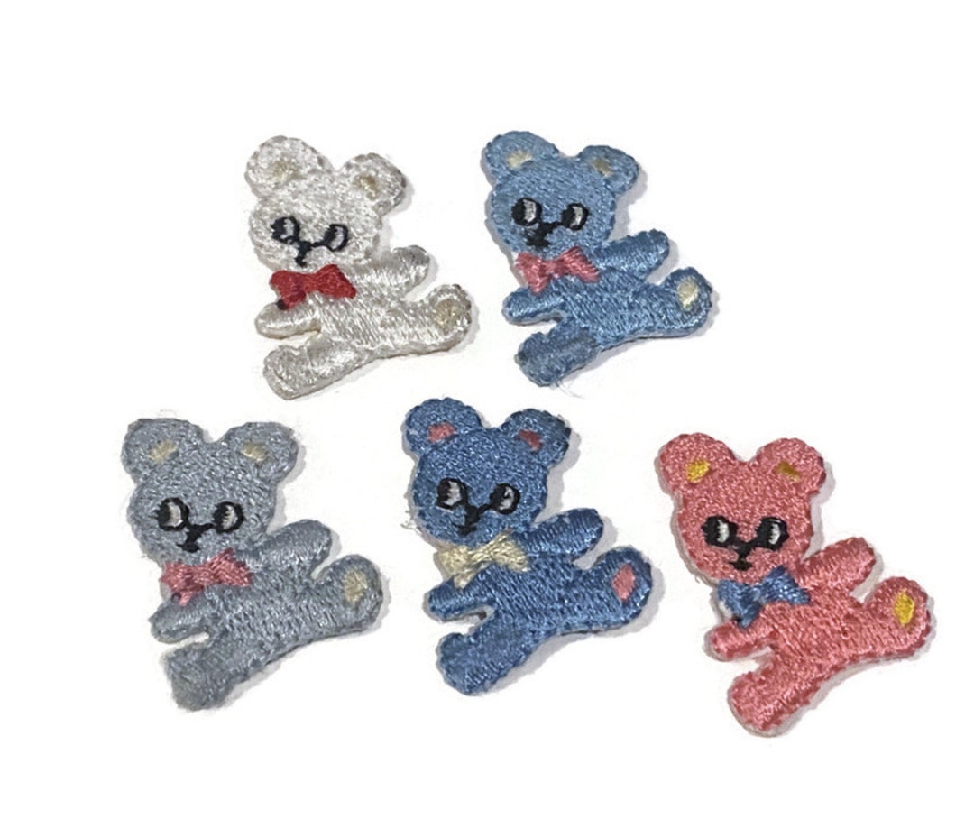 Teddy Bear Mini Patches, Perfect for Baby Clothes, Set of 5 Pieces ...